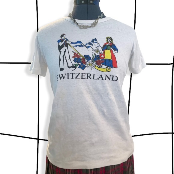 Vintage | Tops | 8s Vintage Swiss Tee | Poshmark